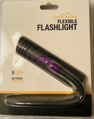 [NEW] Eddie Bauer 8 LED Batteries Included Flexible Flashlight Purple ...