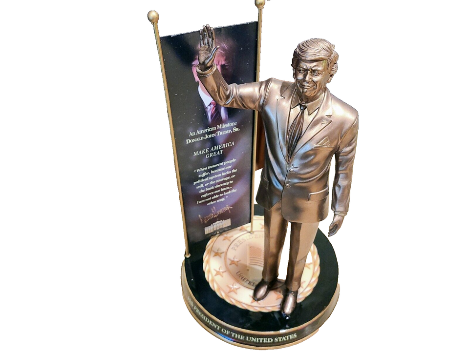 BRADFORD EXCHANGE PRESIDENT DONALD TRUMP COLD-CAST SCULPTURE COA -RARE ...