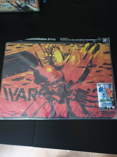 Playmat jeu Digimon WarGreymon (PB-03) et 1 Battle of Omni Booster NEUF ...