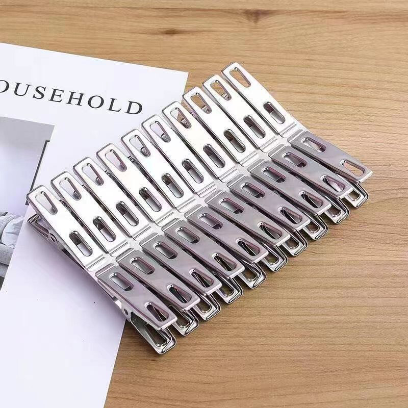 10Pcs Clothes Pegs Stainless Steel Washing Line Hang Pins Windproof ...