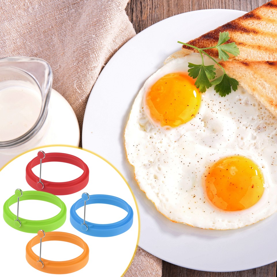 4Pcs Egg Rings Silicone For Fried Eggs,Non Stick Egg Cooking Rings ...