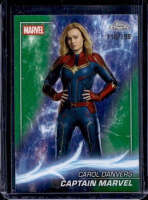 2025 Topps Chrome Marvel Studios Captain Green Refractor #/199 | eBay