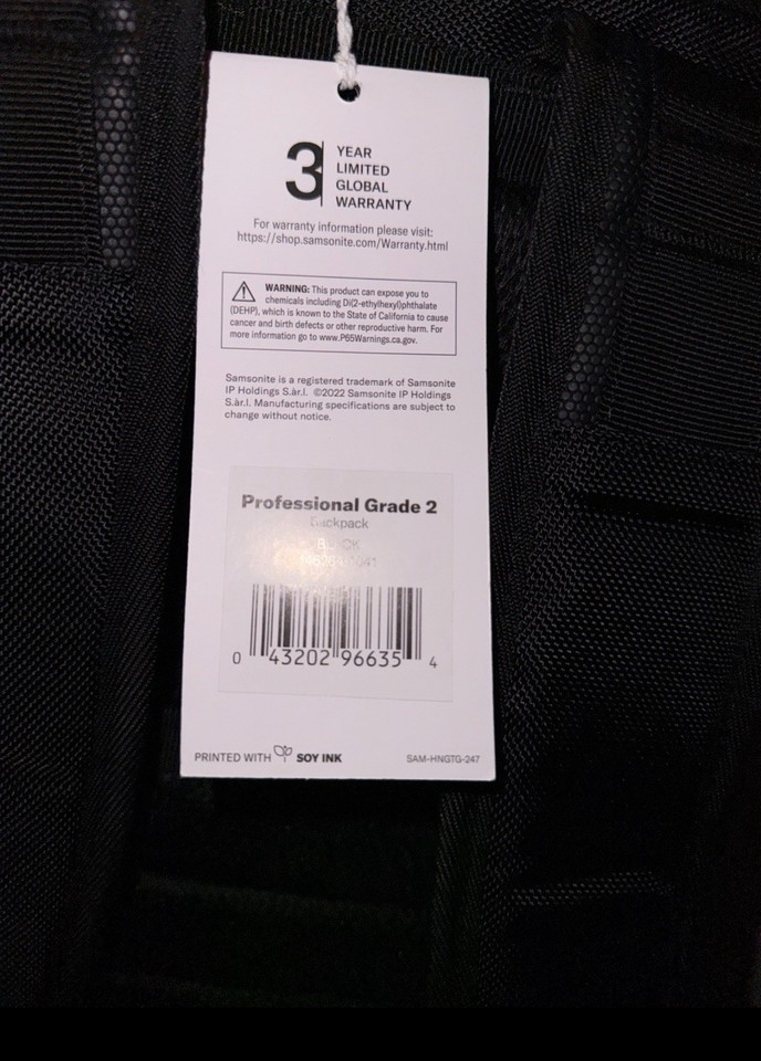 Samsonite Professional Grade 2 Backpack Laptop 15.6" Business Travel ...