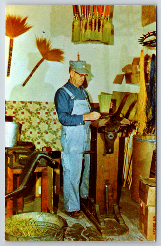 c1960s Broom Making Pioner Village Nebraska Vintage Postcard | eBay