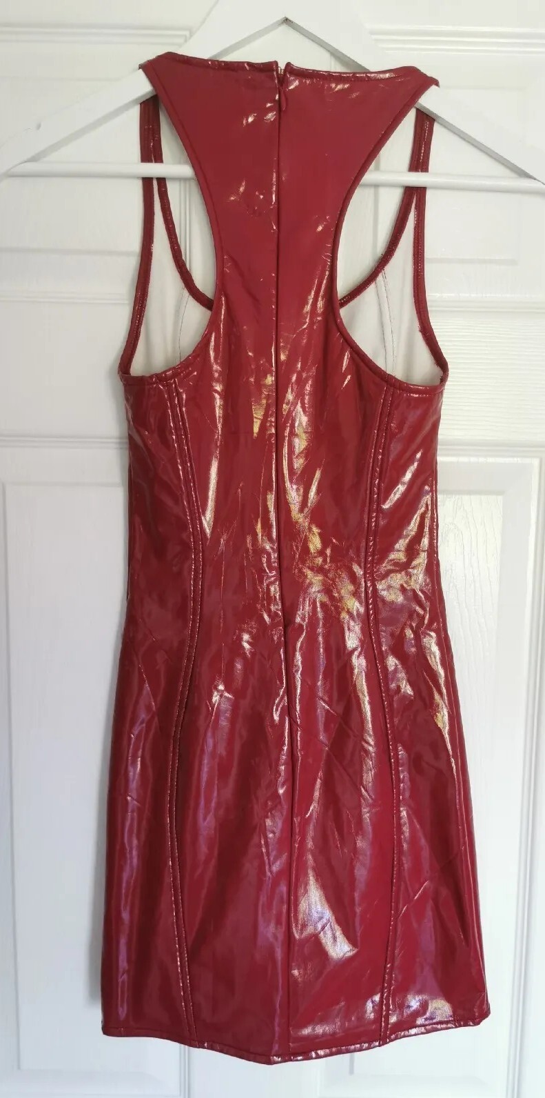 oh Polly Bad Reputation PVC Dress Colour Burgundy Size 6 Sexy Curves ...