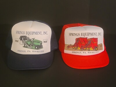 (LOT OF 2) Vintage Springs Equipment Company Pa Hat Cap New Holland ...