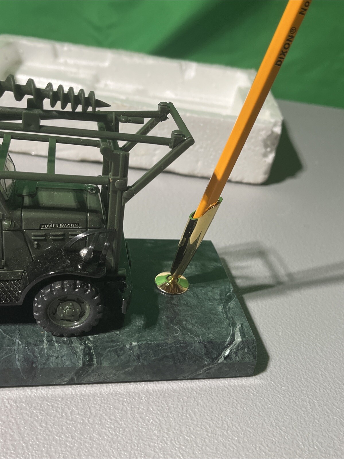 Met-Ed ~ 1950 Power Wagon ~ PEN Holder ~ desk Topper ~ Pole Digging ...