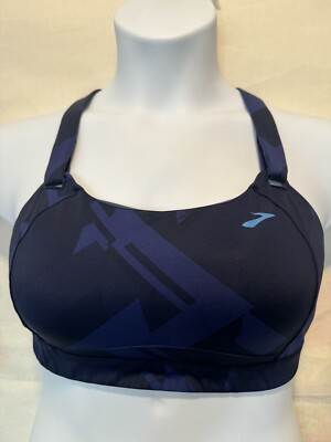 30C Brooks Juno Women's Dk Blue Wire Free Racerback Sports Bra ...