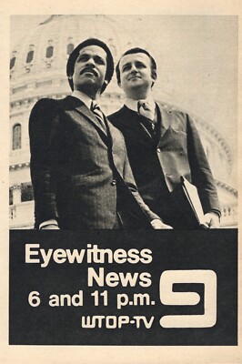1972 WTOP TV NEWS AD II MAX ROBINSON & GORDON PETERSON Reporters ...