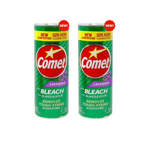 (PACK OF 2) COMET CLEANSER POWDER WITH BLEACH - LAVENDER SCENT, 21OZ ...