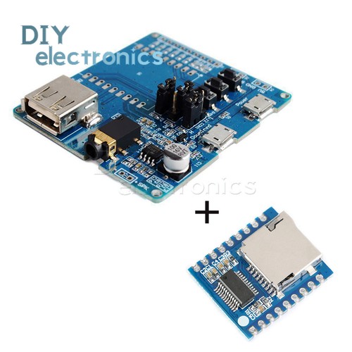 Mini MP3 Serial Voice Control Module MCU IO Control SD/TF Card Sound US ...