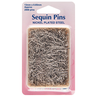 5 Boxes Sequin Pins Nickel Plated Steel - 13mm 2900pcs Sewing Craft ...