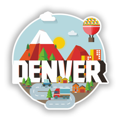 2 x Denver Vinyl Stickers Travel Luggage #10399Ã‚Â | eBay UK