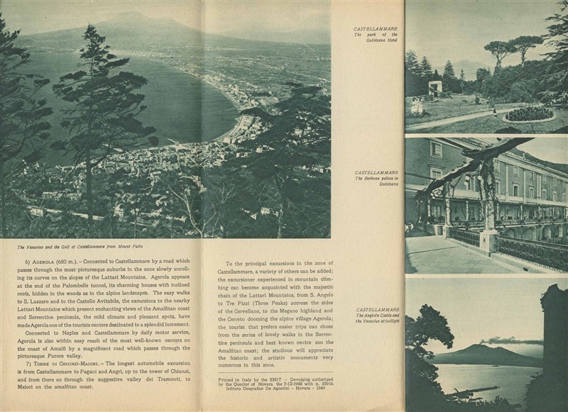 Castellammare Di Stabia Brochure Naples Italy 1949 | eBay
