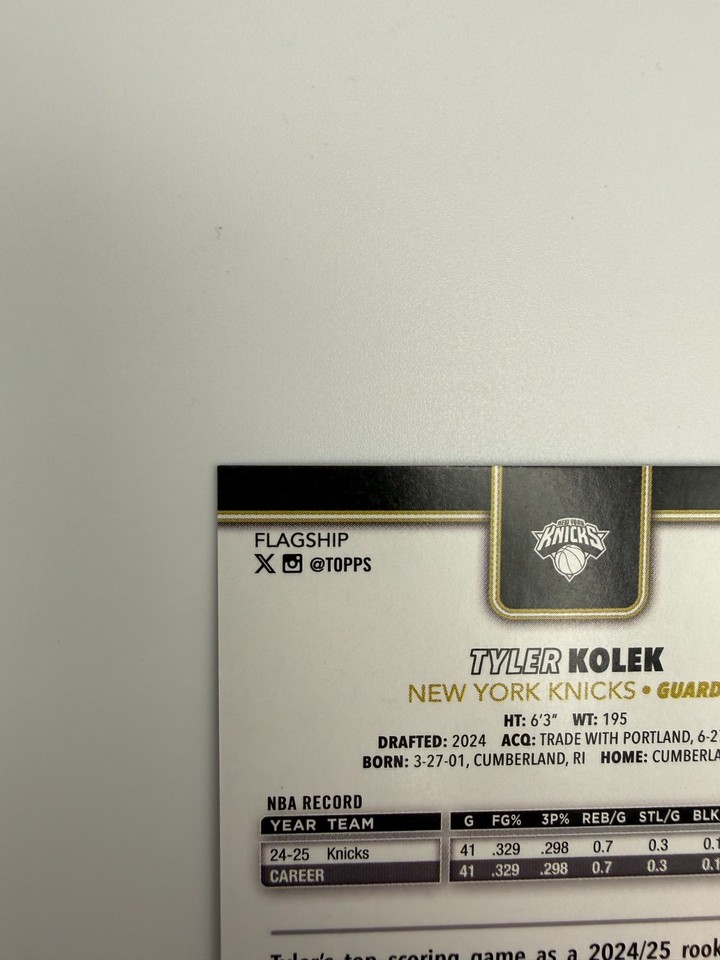 2025 Tyler Kolek Topps Flagship #20 Target Exclusive Blackout Parallel /99 | eBay