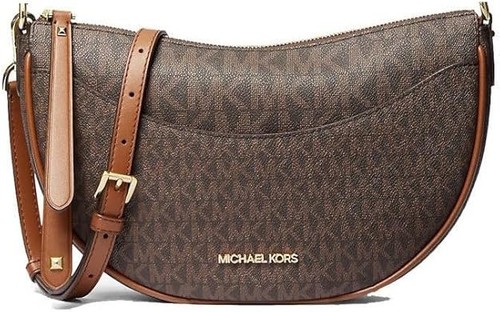Michael Kors Dover Small Signature Logo Crossbody Bag , Brown | eBay