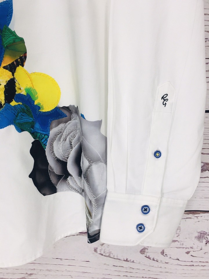 Robert Graham $348 Delmore Shirt Men's L Classic Fit Embroidered Art ...