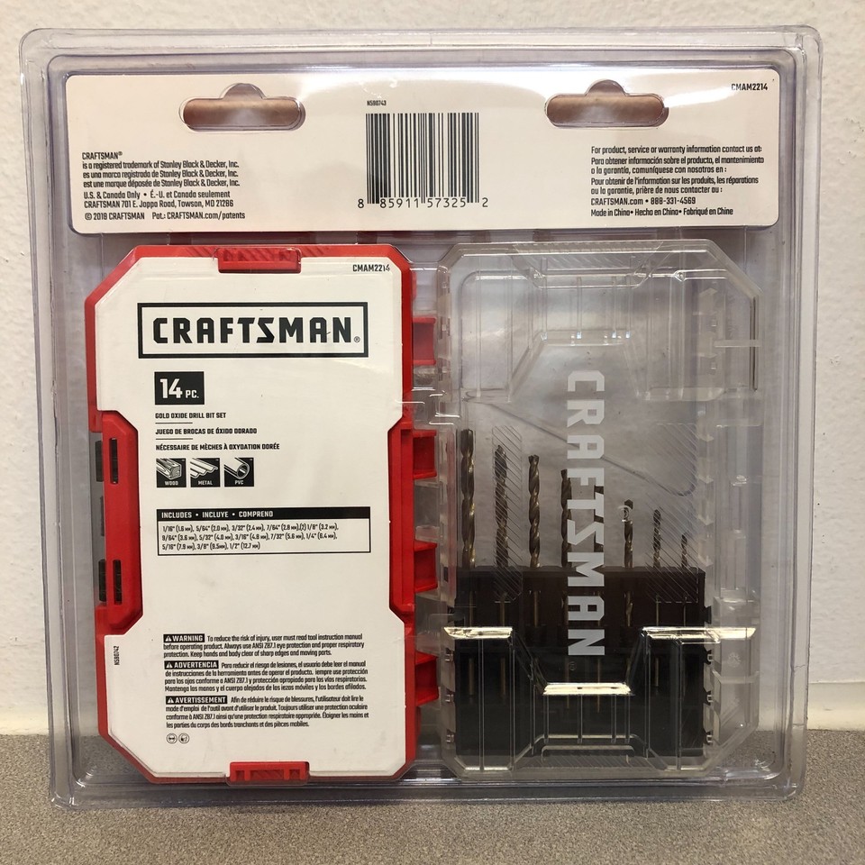 Craftsman CMAM2214 Gold Oxide Drill Bit Set Round Shank 14 pc | eBay