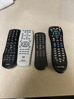 A lot of 4 Random TV remotes Vizio-Sanyo Etc. All In Good Condition | eBay