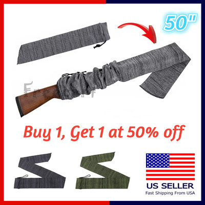50" Silicone Treated Gun Sleeve Shotgun/Rifle Sock Shooting Cover Green ...