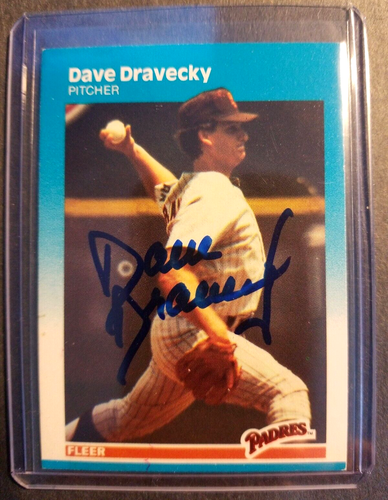 Dave Dravecky San Diego Padres 1987 Fleer #412 Autographed Baseball ...