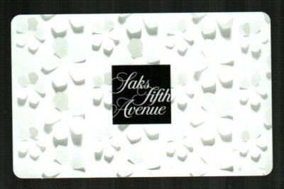 SAKS FIFTH AVENUE White Flowers 2017 Gift Card ( $0 ) | eBay