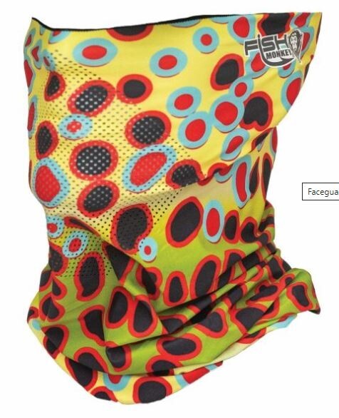 Fish Monkey Fishing Sun Gaiter Performance Mask Face Guard SPF 50+BROWN ...