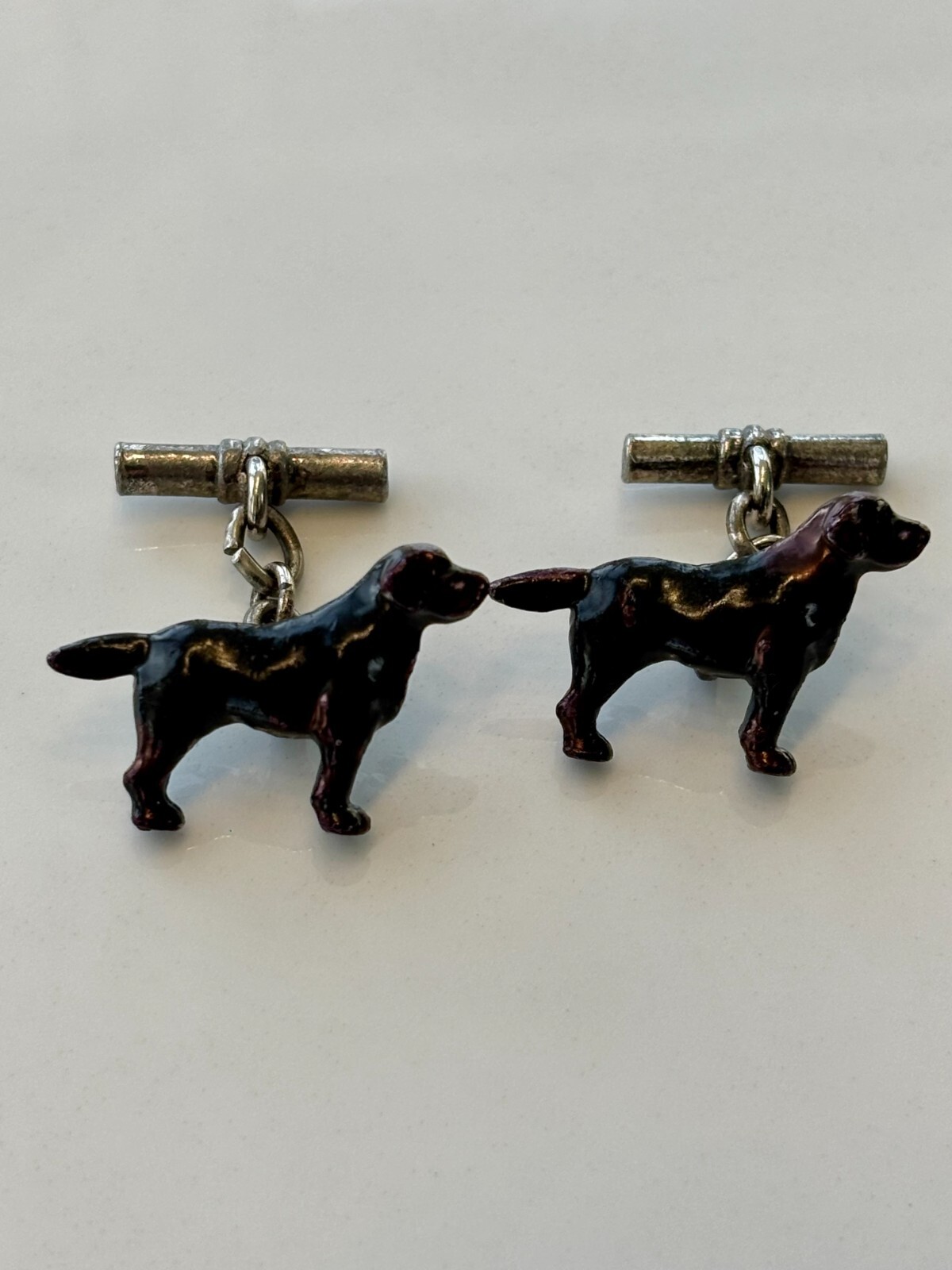 Black Dog toggle cufflinks - Gem