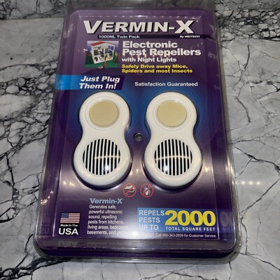 Weitech Vermin-X 1000NL Electronic Ultrasonic Pest Repeller 2000 Sq ft ...
