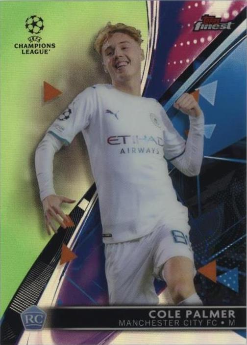 2021-22 Topps Finest Uefa Champions League - Cole Palmer #97 Neon Green ...