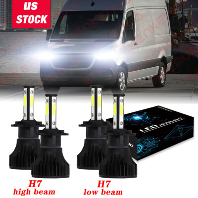 For Benz Sprinter 2500 3500 10-18 4x 6000K H7 LED Headlight High Low ...