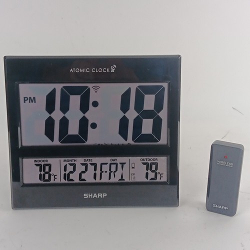 SHARP Atomic Clock - Never Needs Setting! –Easy to Read Numbers ...