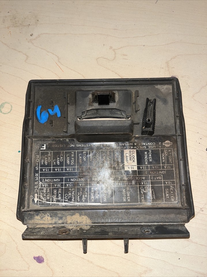 Nissan Hardbody D21 Fuse Panel Box Cover Lid Door Gray Grey | eBay