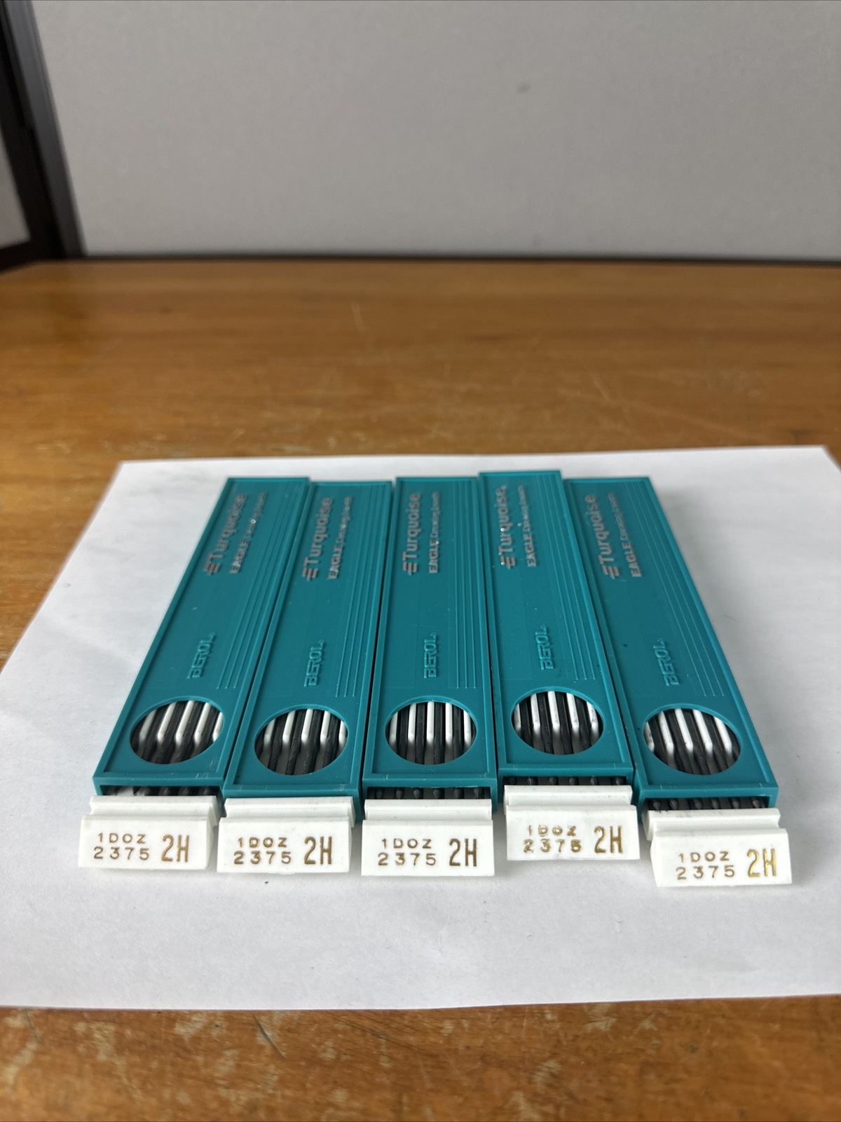 Berol Turquoise Eagle Drawing Leads Lot Of 5 Packs w/ 12 ea #2375 2H ...