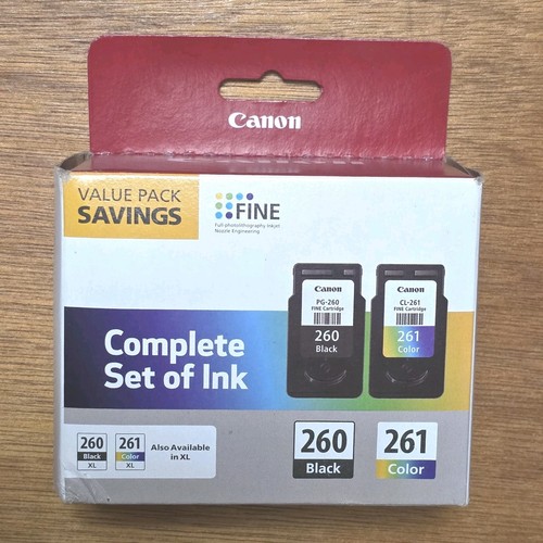 Canon 260 Black & 261 TriColor Standard Ink Cartridge 2 Pack - New ...