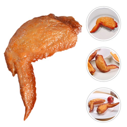 4 Pcs Fake Food for Kitchen Decor Simulated Chicken Wing Faux ...