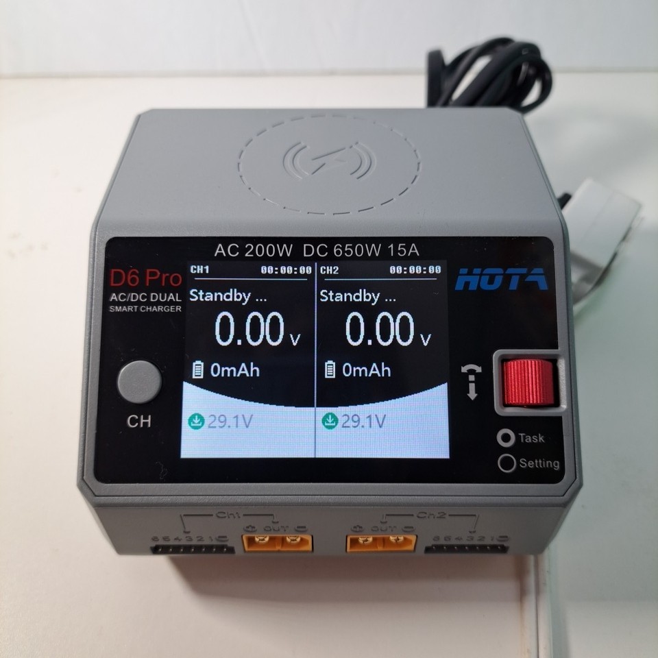 HOTA D6 Pro Lipo AC 200W DC 650W 15A Dual Channel Smart Battery Charger | eBay