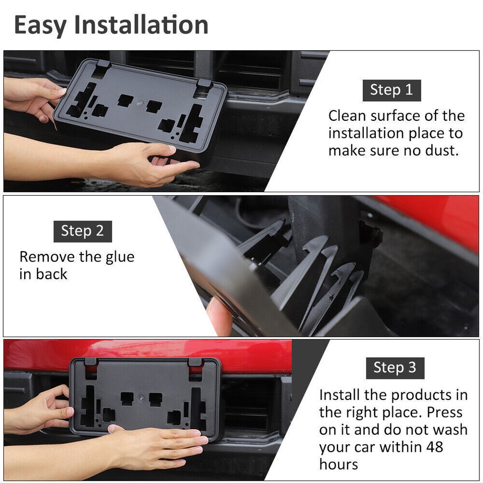 For Ford F150 2021+ Black Front License Plate Bracket Mount Stand ML3Z ...