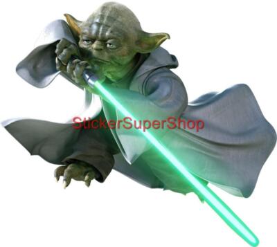 Choose Size - STAR WARS YODA Decal Removable WALL STICKER Art Decor ...