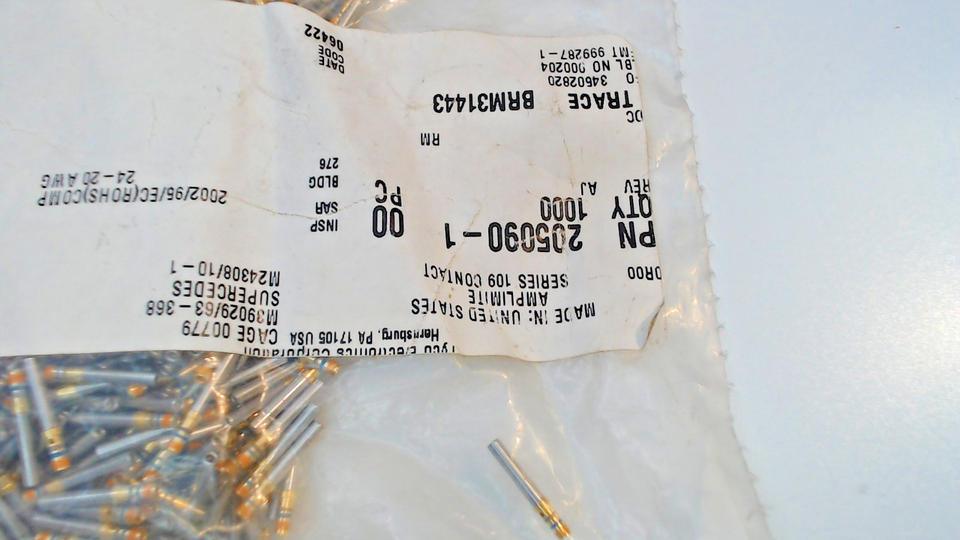 Lot of ~1000x AMP 205090-1 Crimp Contacts | Series 109 Pins | NOS USA ...