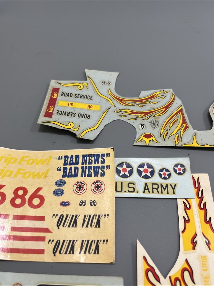 lot Of Vintage Model Car Decals Stickers Sheets Auto Customizing Racing ...