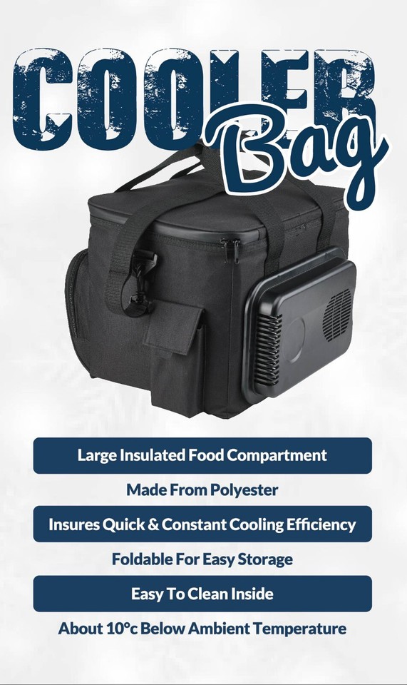 15L Cool Bag 12v Insulated Electric Camping Food Travel Storage Fridge ...