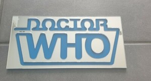 Doctor Who neon logo laser cut mirror finish sign with 3M adhesive | eBay