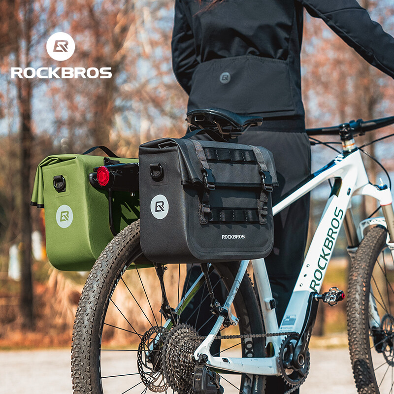 ROCKBROS Bike Double Pannier Bag Bicycle Rear Rack Pack Bag 9-15L ...