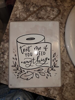 Tin Bathroom Sign Toilet | eBay