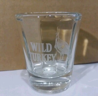 Wild Turkey Shot Glass Bourbon Whiskey Logo Liquor Sipping Cup Vintage ...