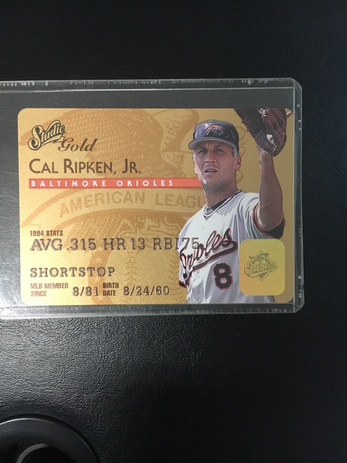 Cal Ripken Jr Studio Gold Mint Baseball Card # 8 Of 50 | eBay