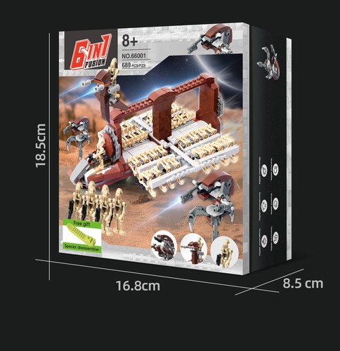 Star Wars Platoon Attack Craft Building Blocks with 33pcs Droid Battle ...