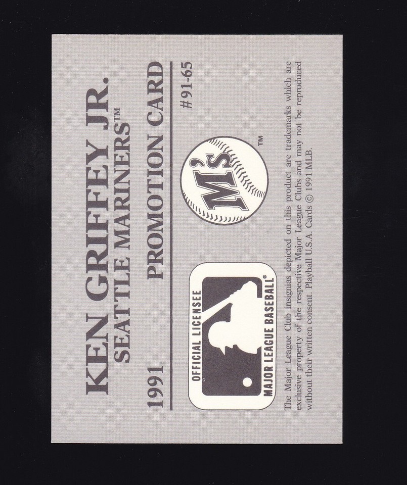 1991 Playball Promotion Ken Griffey Jr #91-65 Seattle Mariners | eBay