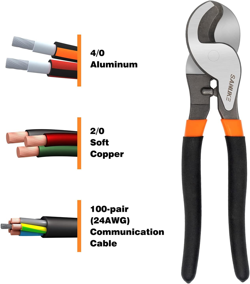 Cable Cutters, and Battery Cable Lug Crimping Tool Kit with 60Pcs ...